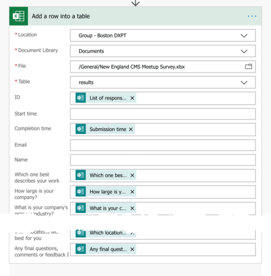Saving data from Microsoft Forms into Excel using Power Automate (Flow ...